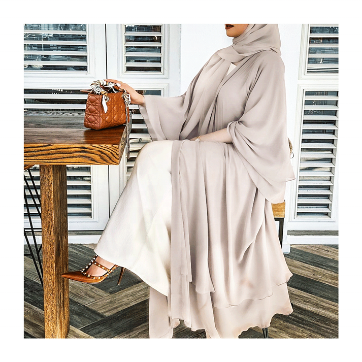 Hijab Outfits | Open Robe Chiffon Abaya Dubai Hijab Dress – TGC FASHION
